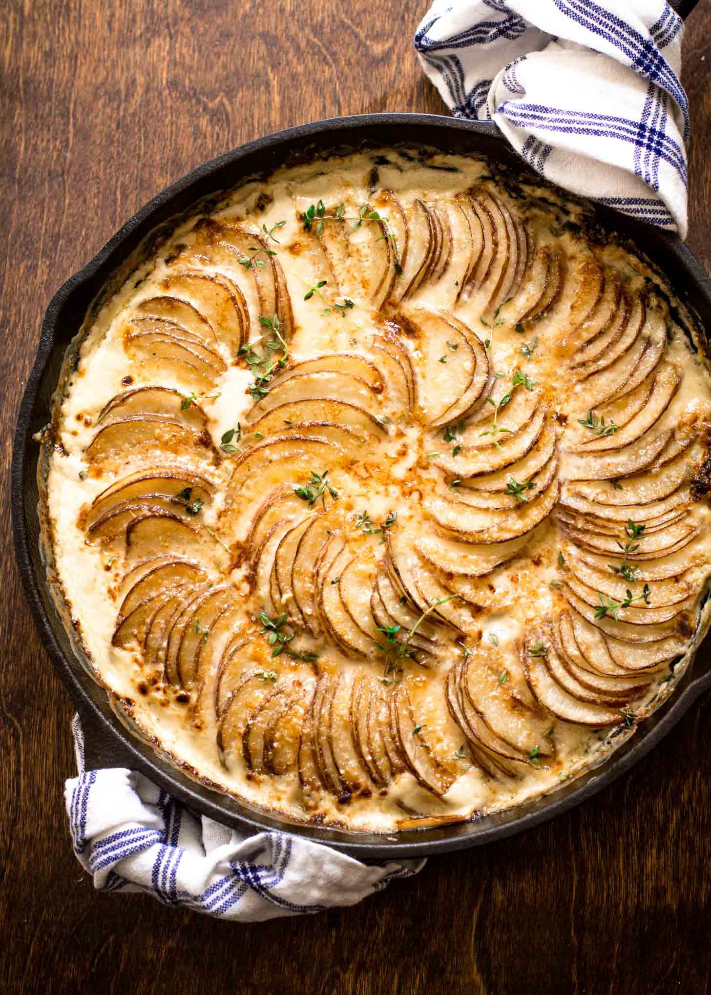 Au Gratin Recipes Creamy Au Gratin Potatoes With Kale And Gruyere