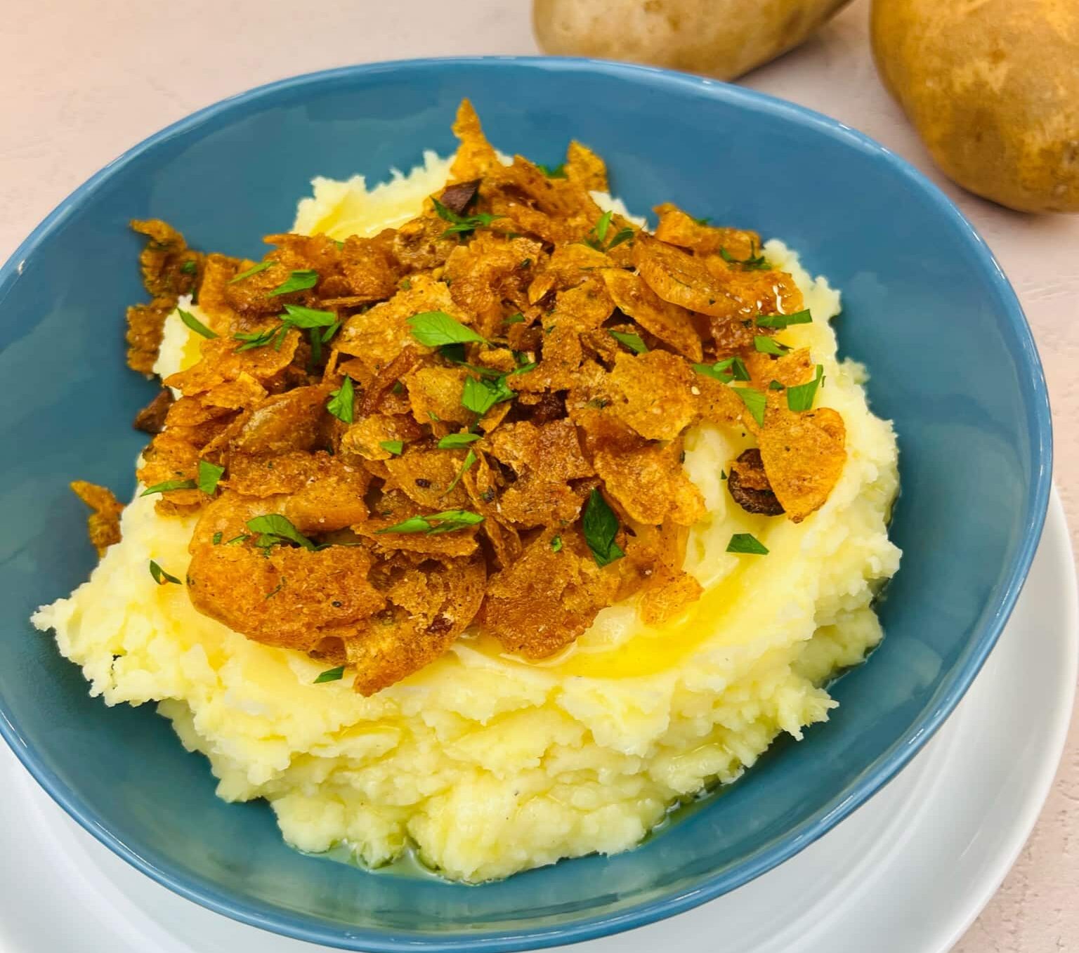 Mashed Potato with Brown Butter Crunchies - Potato Goodness