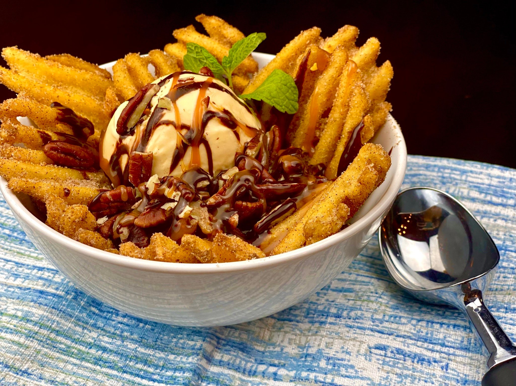 Caramel Chocolate Turtle Sundae Loaded Fries | Dessert Recipe