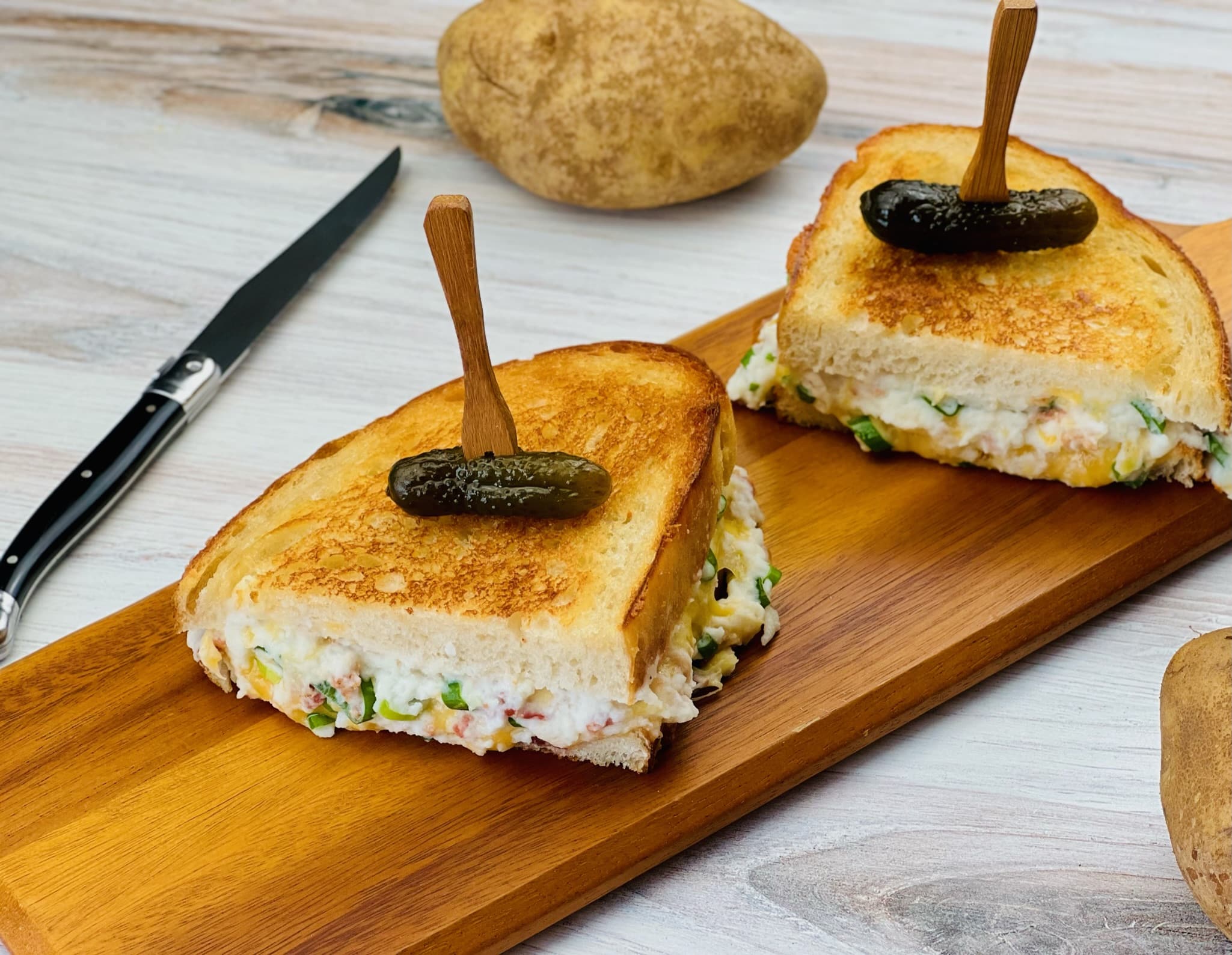 Loaded Potato Grilled Cheese - Potato Goodness