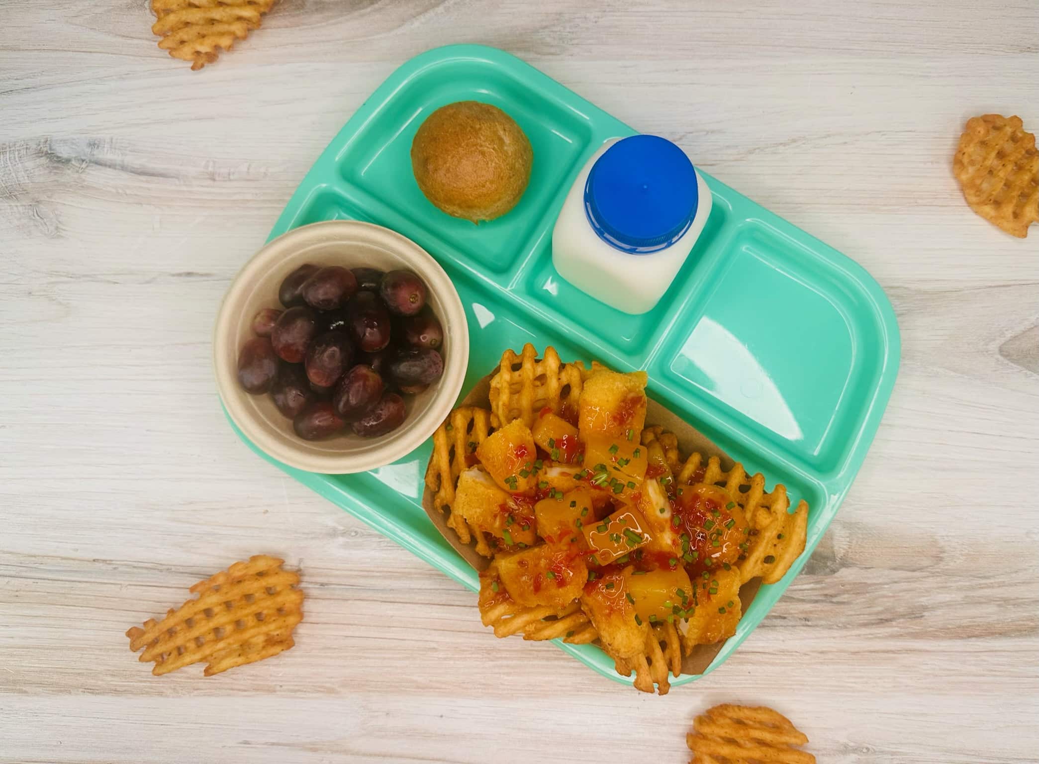 Sweet and Sour Chili Chicken Tenders Loaded Fries - Potato Goodness