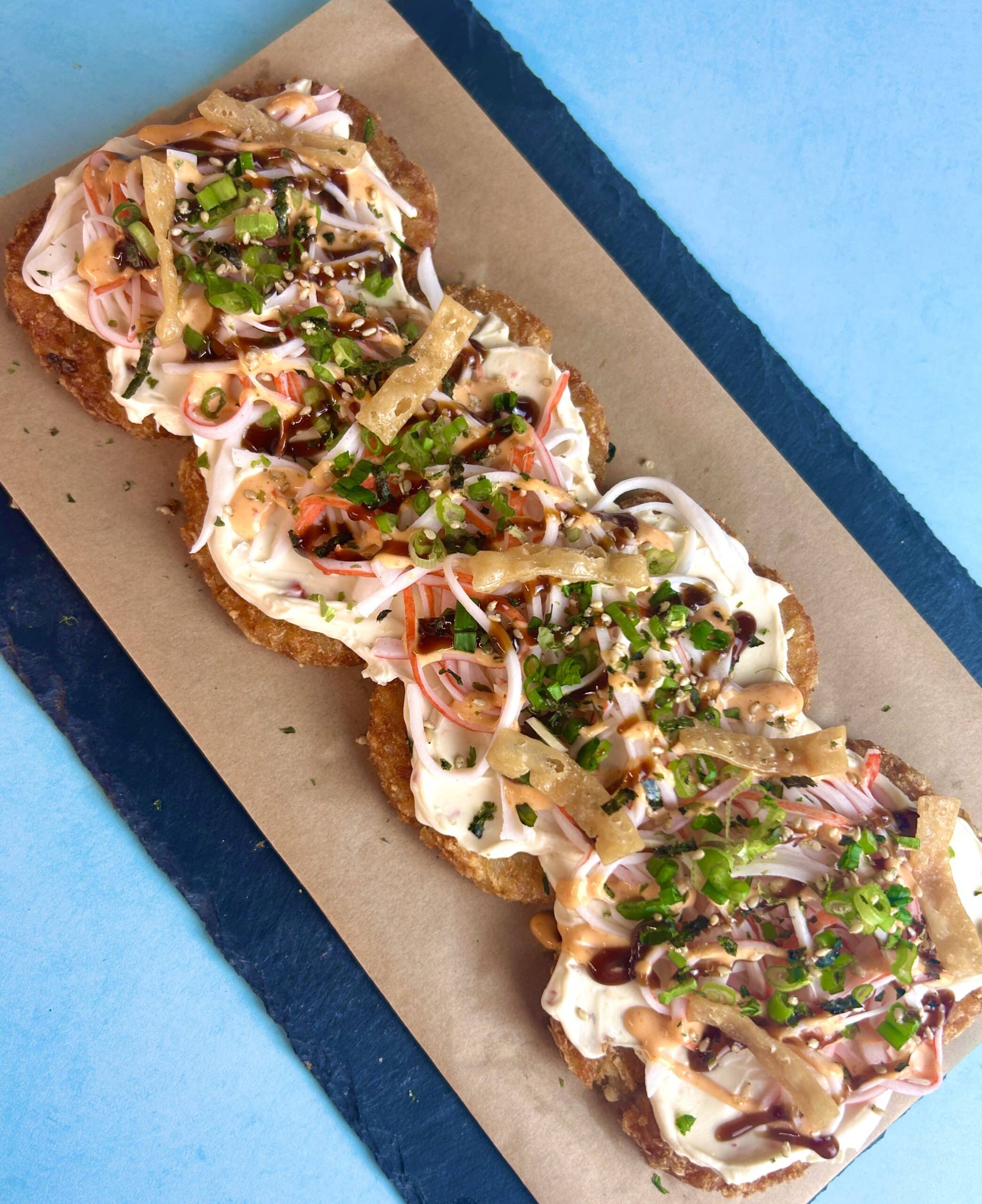 Crab Rangoon Hash Brown Flatbread - Potato Goodness