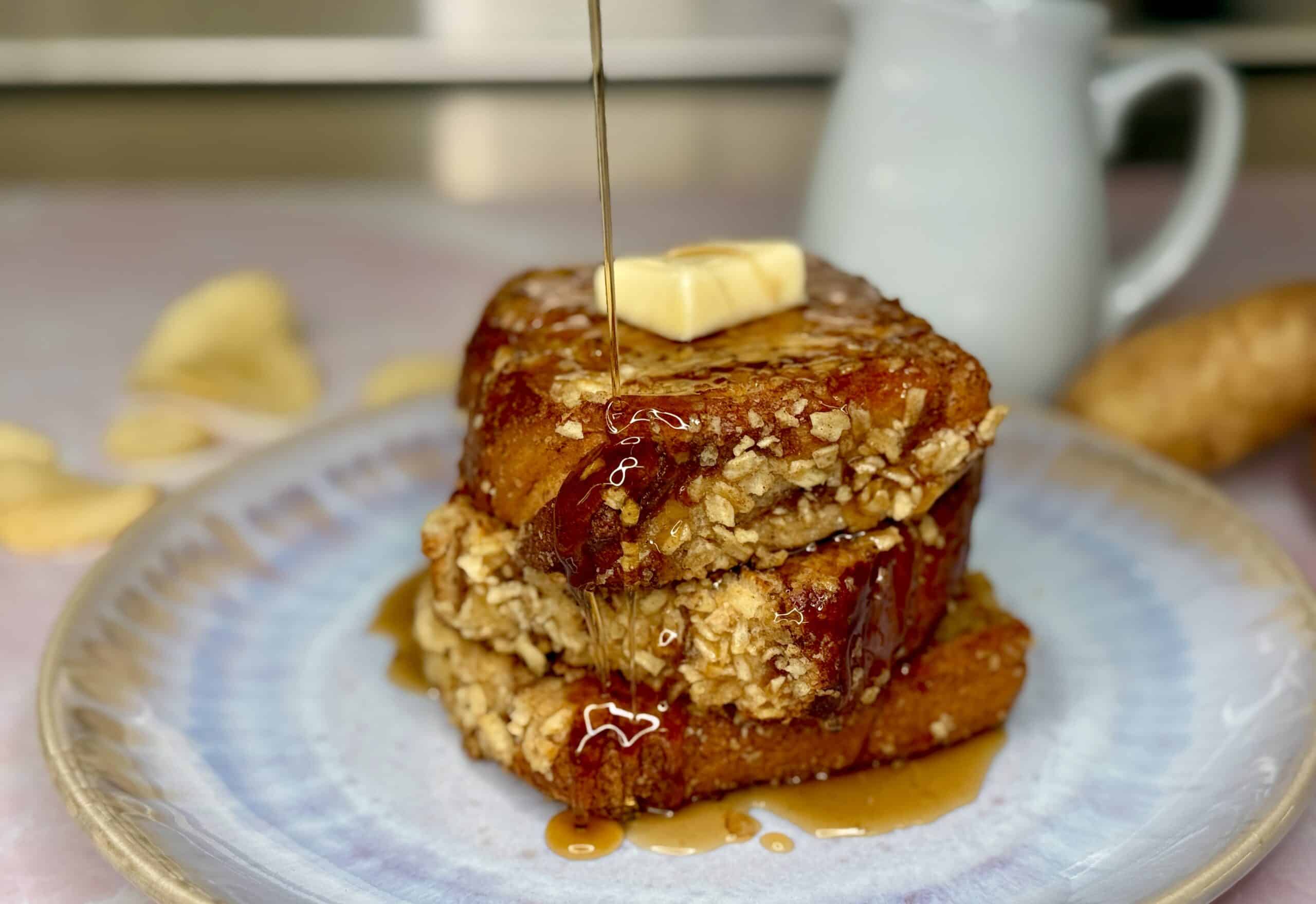 Potato Chip Crusted Maple French Toast - Potato Goodness