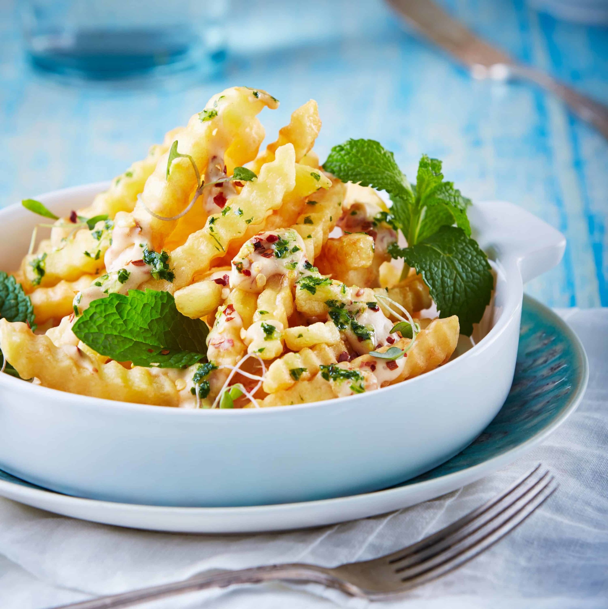 Potato Recipes | Potatoes with Mint and Peanut Dressing