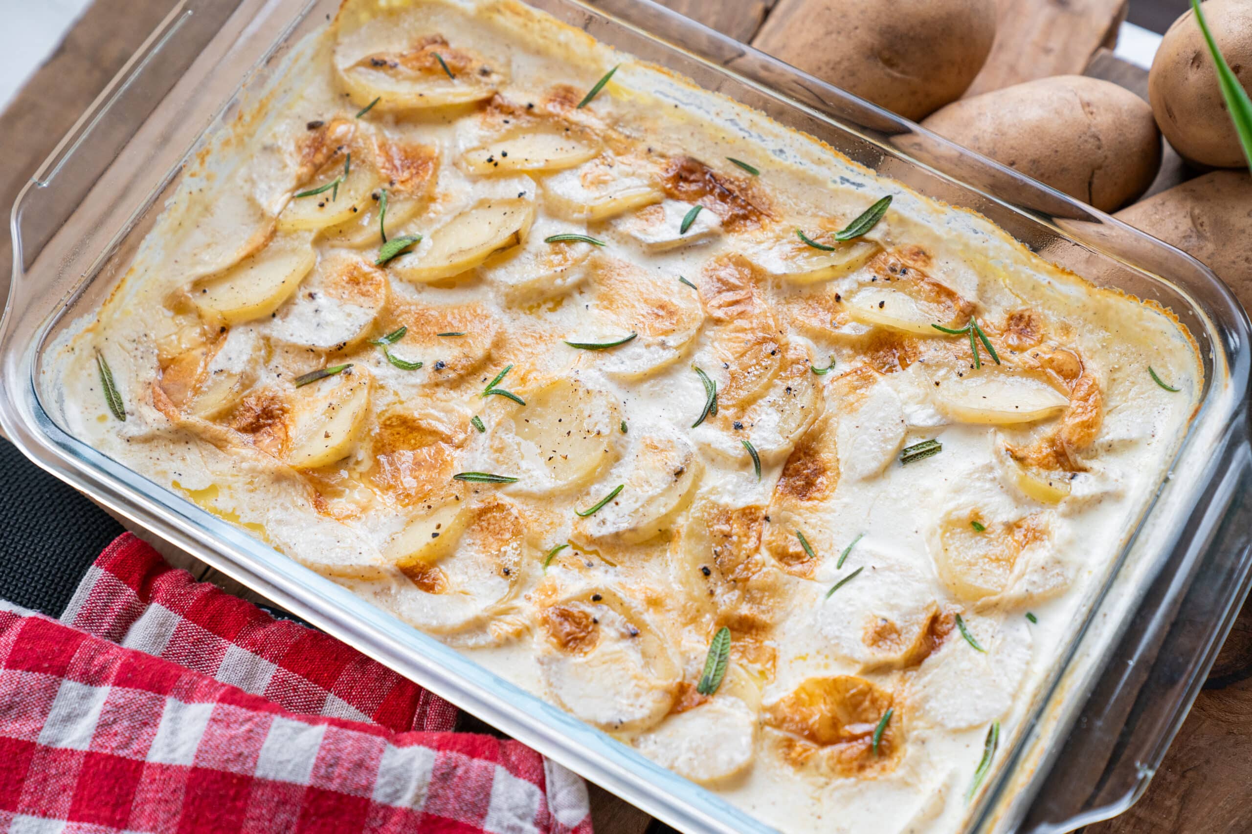 Scalloped Potatoes | Layers of Potatoes | Herb and Garlic Potatoes