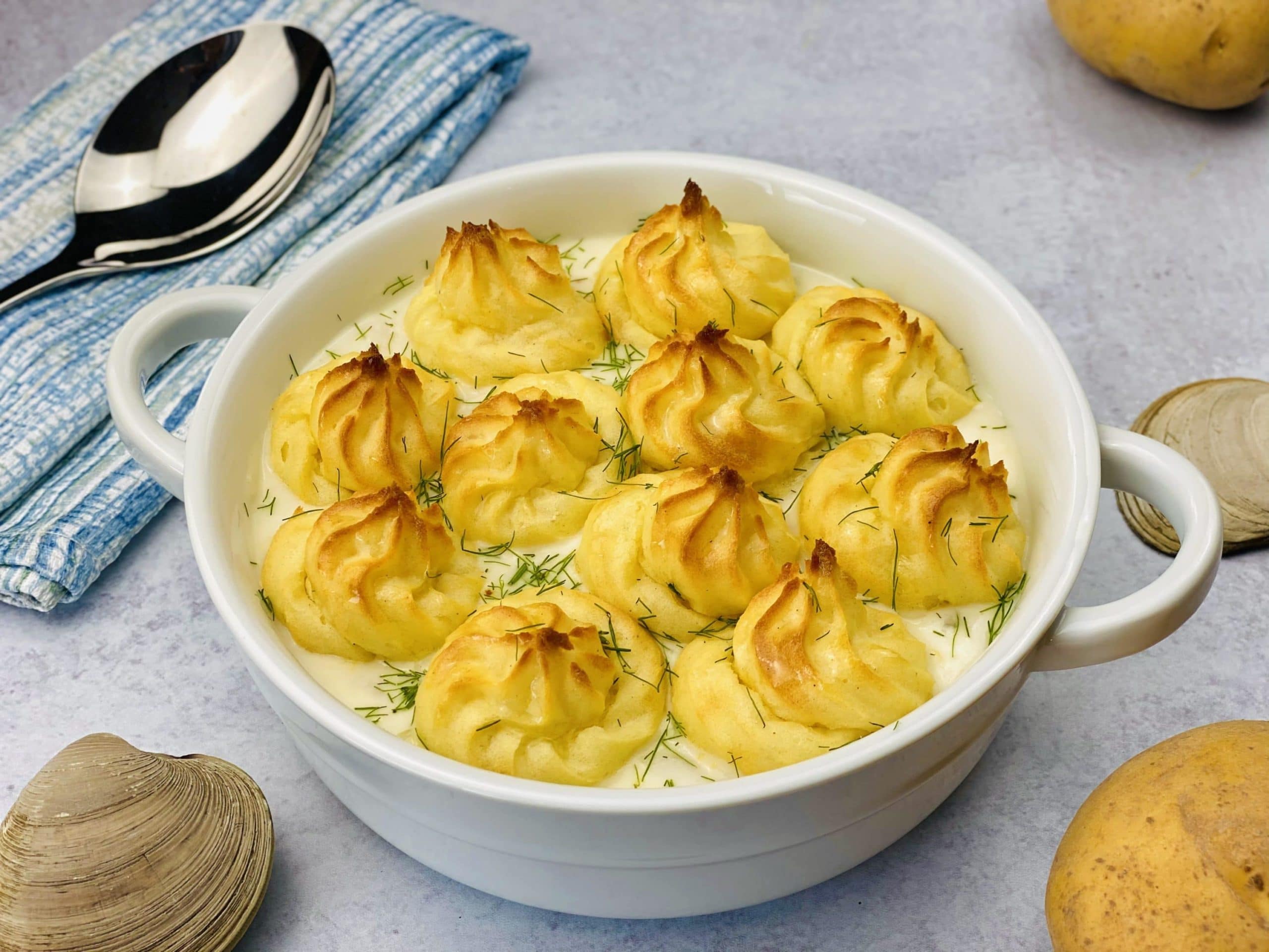 New England Fish Pie with Duchess Potatoes | Duchess Potatoes