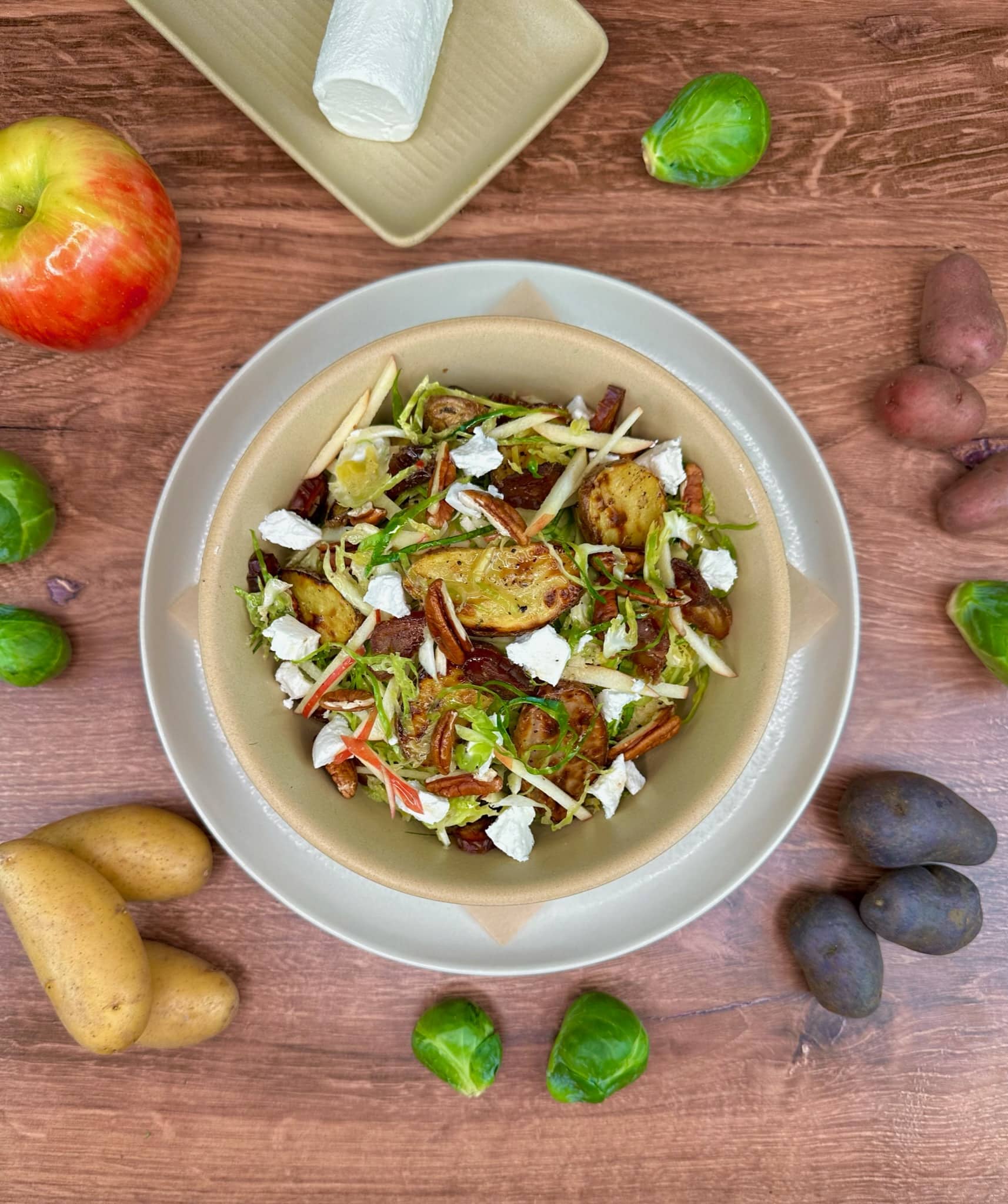 Shaved Brussels Sprout and Fingerling Potato Salad - Potato Goodness